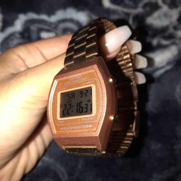Casio | Accessories | Casio Vintage Rose Gold Digital Watch | Poshmark